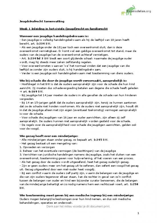 Jeugdstrafrecht - KennisDelen